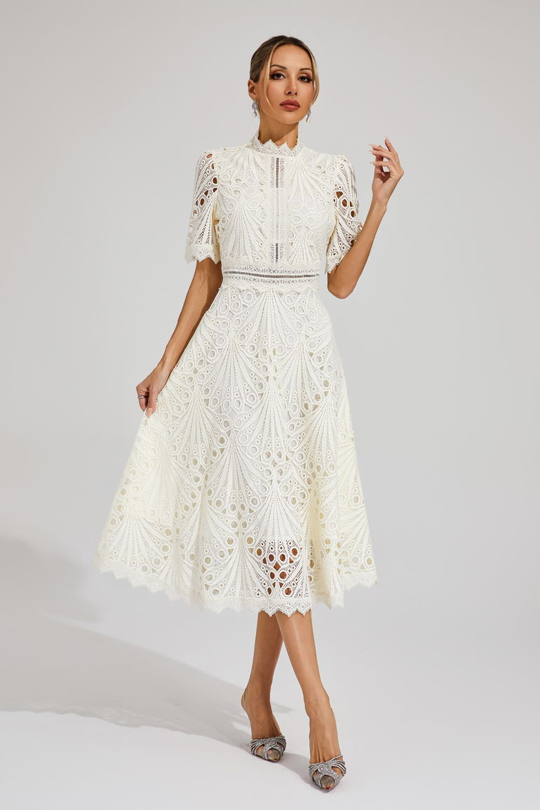 Freeman White Cut Out Midi Dress Catchall White : Bridal Dresses ...