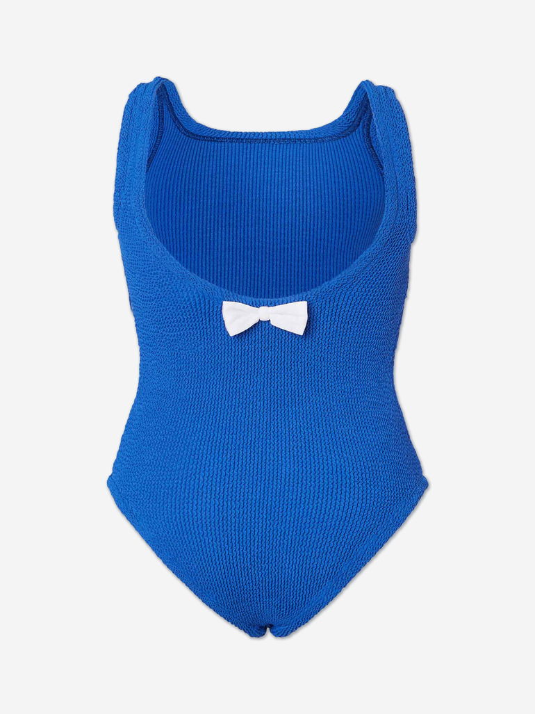 HUNZA G Girls Alva Swimsuit in Blue Hunza G Blue : Swimwear ...