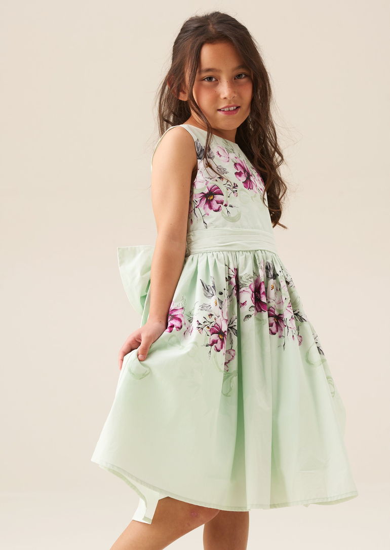Elisa Mint Print Bow Back Dress Angel & Rocket Green : Dresses ...