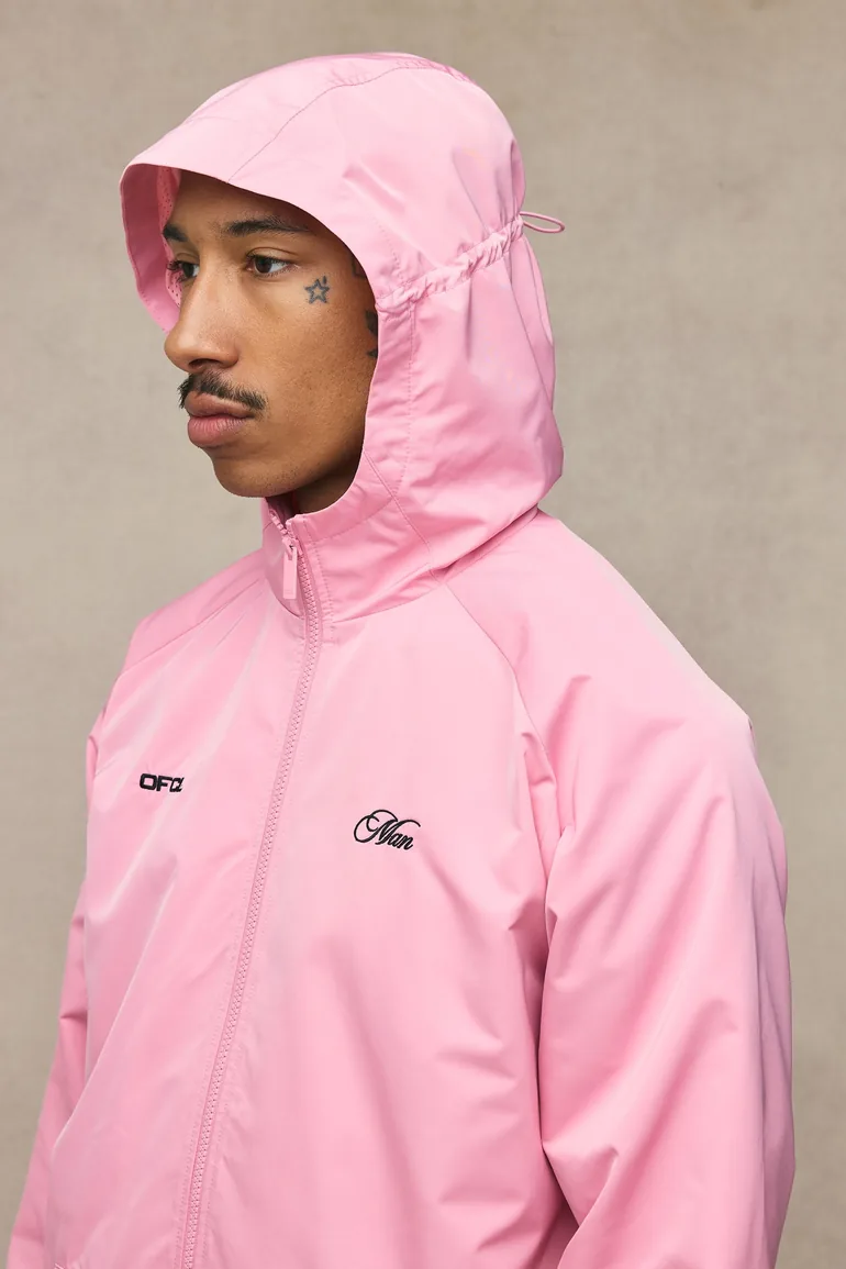 Regular Fit Man Branded Cagoule - pink BoohooMAN Pink : Outerwear ...